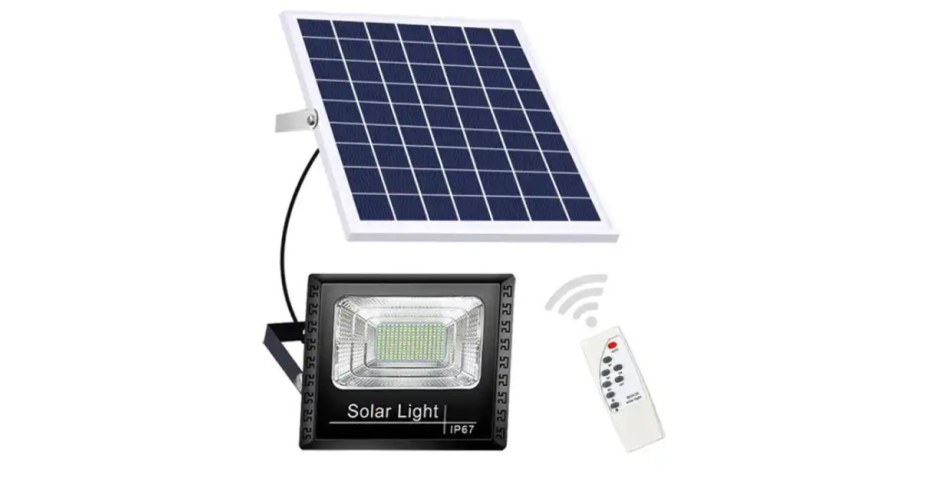 Proiector LED 400W IP67 cu Panou Solar, Telecomanda | Okazii.ro