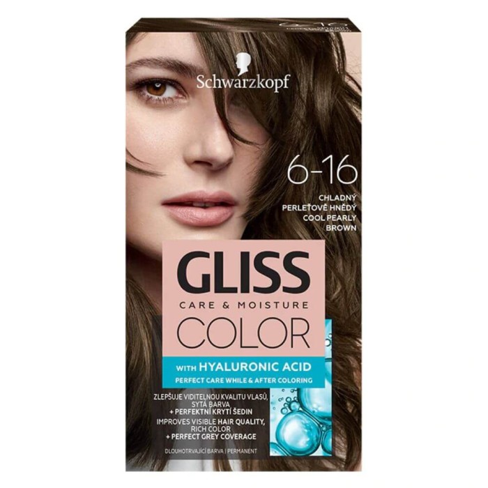 Vopsea Par Permanenta GLISS Color, 6-16, Saten Perlat Rece, 143 ml ...