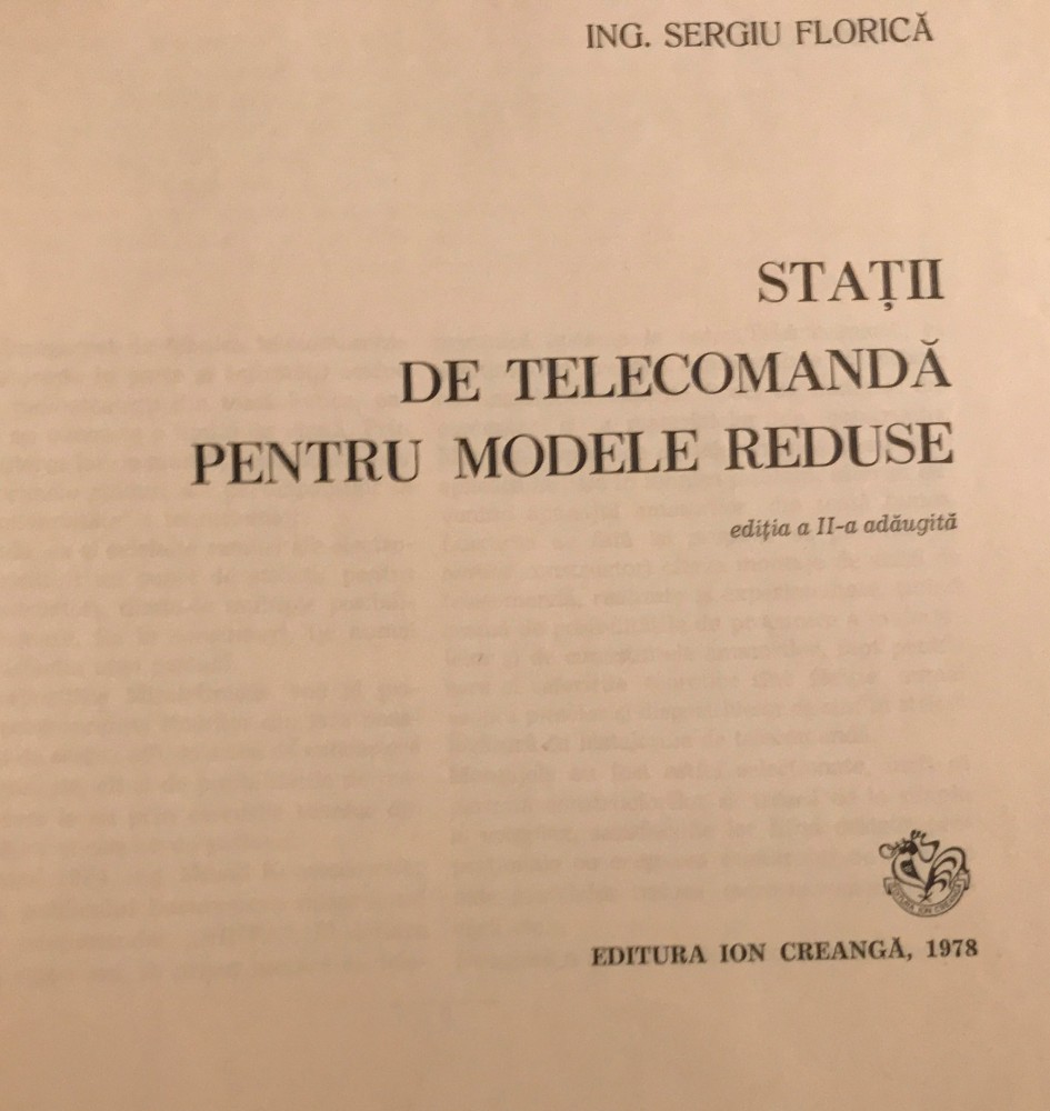 Statii de telecomanda pentru modele reduse - Ion Florica | arhiva Okazii.ro