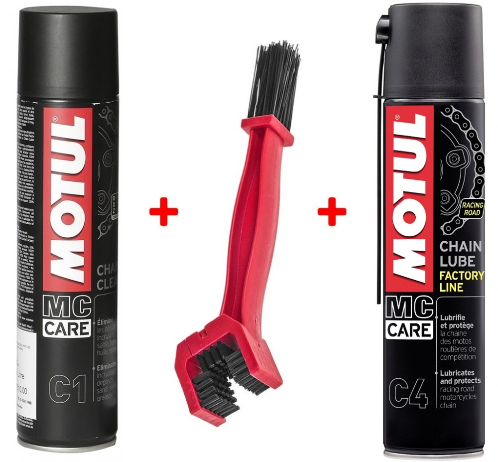 Set Motul Spray Curatat Lant Chain Clean C1 400ML 102980 + Motul Spray ...
