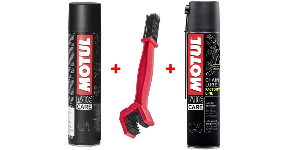 Set Motul Spray Curatat Lant Chain Clean C1 400ML 102980 + Motul Spray ...