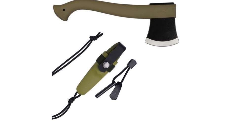 CBS18 Set topor si cutit Eldris verde Morakniv Suedia | arhiva Okazii.ro