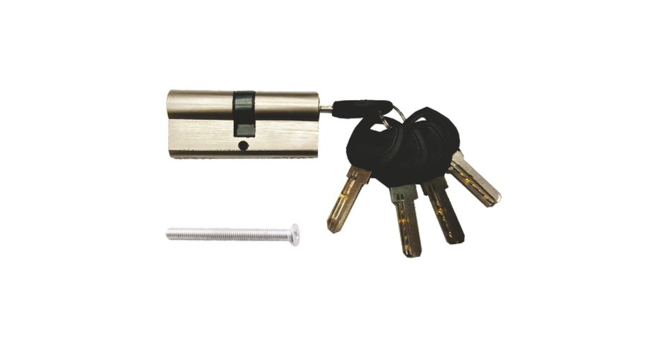 Butuc cromat, cu amprenta, din bronz, 90 mm, cu 5 chei | arhiva Okazii.ro