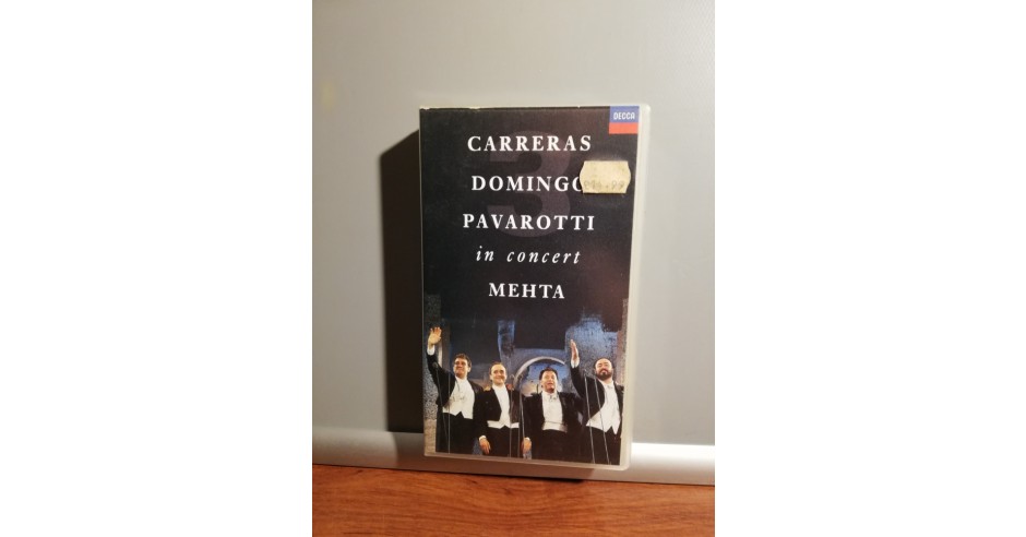 Caseta VHS Originala Carreras Domingo Pavarotti In Concert 1990 DECCA ...