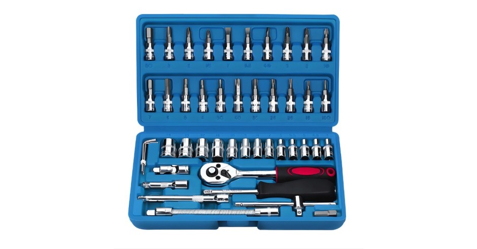 Chei tubulare Set 46 de Piese, Flippy, Trusa Scule de Reparatii Auto ...