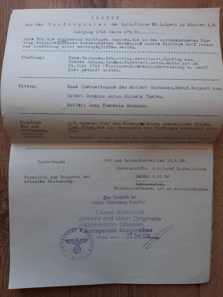 Acte documente vechi stampila zvastica vultur Reich nazism WW2 razboi ...