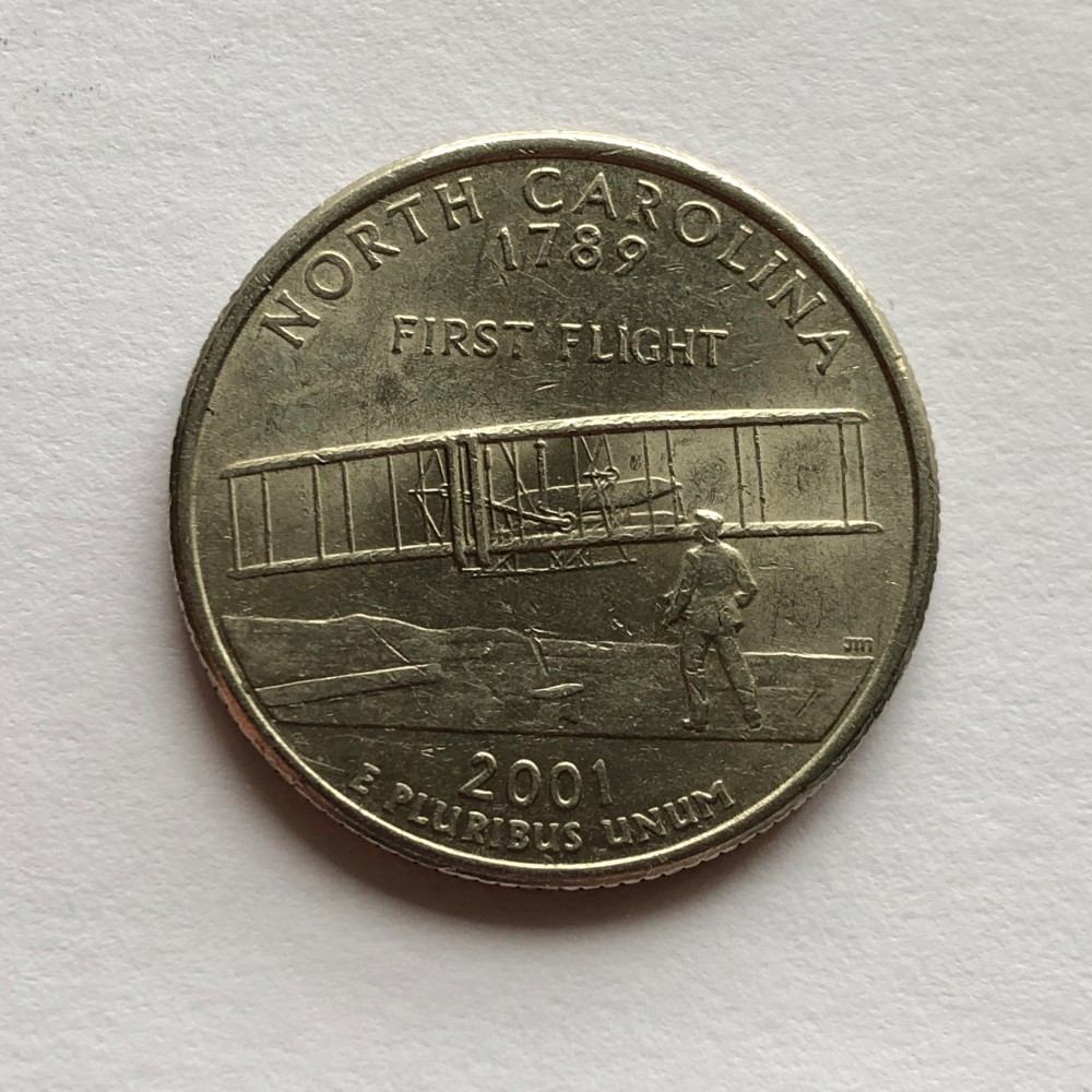 x32 SUA quarter dollar 2001 P North Carolina First flight | arhiva ...