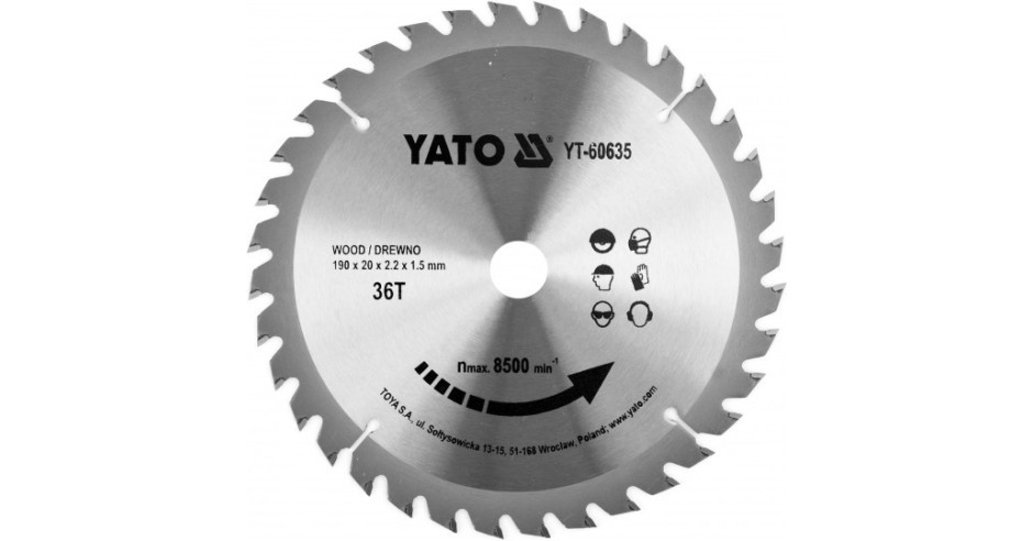 YATO Disc circular pentru lemn 190X36TX20mm | Okazii.ro