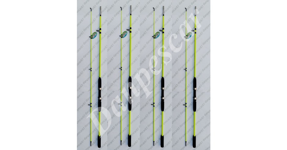 SET 4 Lansete WB fibra sticla plina 2,40 metri pescuit la dunare 60 ...