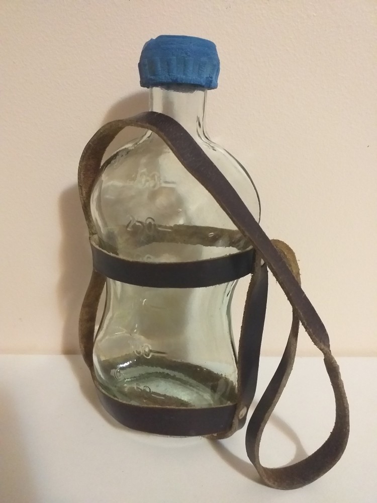 sticla veche gradata comunism, butelca plosca ape izvoare minerale ...