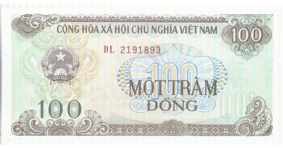 AMS# - 100 MOT DONG 1991 VIET NAM UNC | Okazii.ro