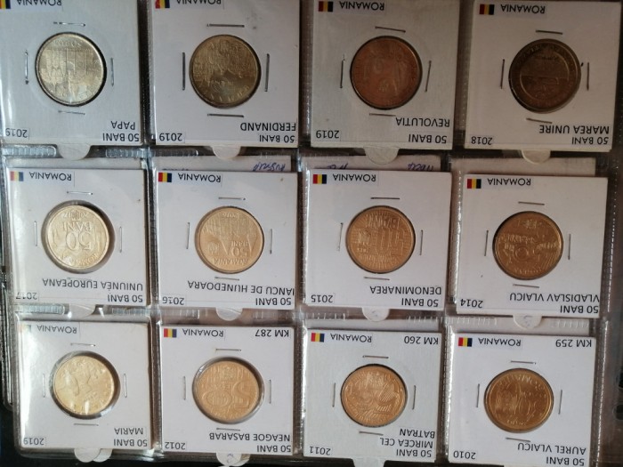 Set complet monede comemorative 50 bani necirculate | Okazii.ro