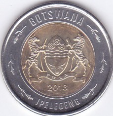 Moneda Botswana 2 Pula 2013 - KM#36 UNC ( bimetalica ) | arhiva Okazii.ro