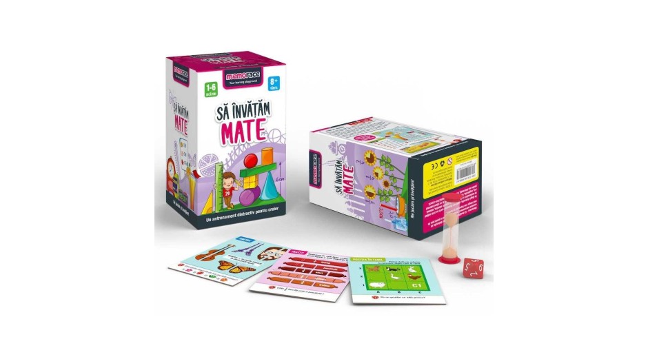 Joc copii 8 ani +, Sa invatam matematica, 56 cartonase interactive, Oem ...