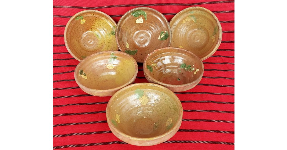 Set 6 castroane, vase de ceramica traditionale moldovenesti, strachini ...