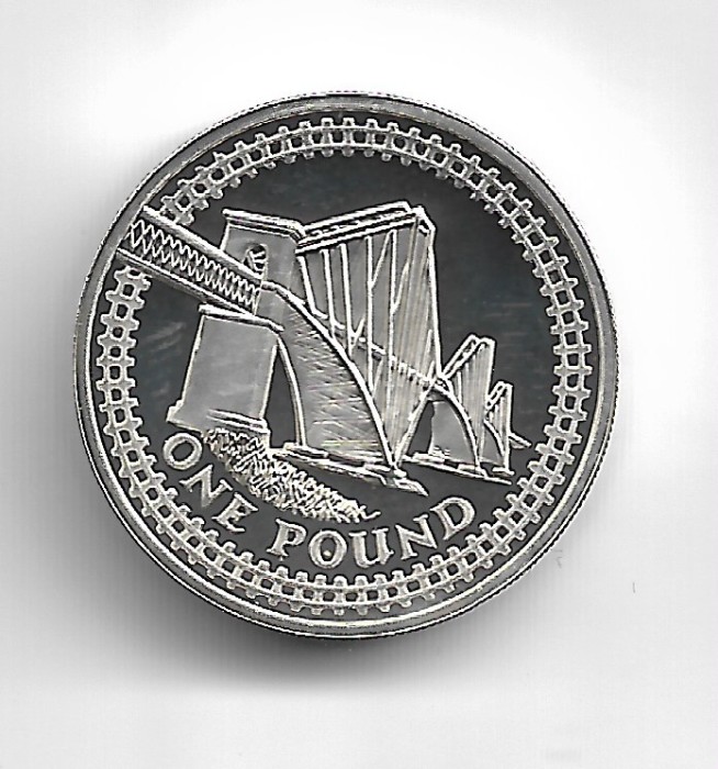 2004 FORTH RAILWAY BRIDGE - ONE POUND - PIEDFORT Silver Proof Coin ...