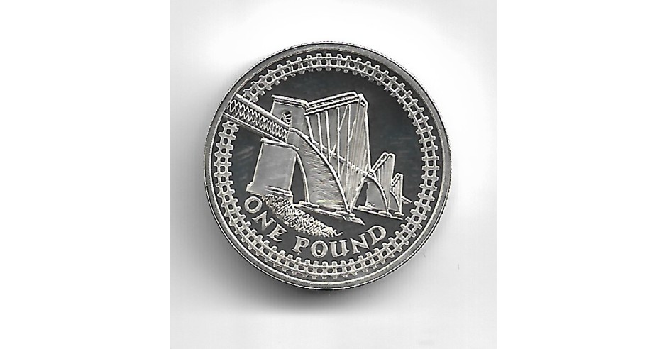 2004 FORTH RAILWAY BRIDGE - ONE POUND - PIEDFORT Silver Proof Coin ...