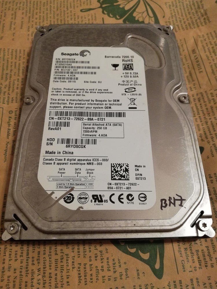 Hard disk 3.5 PC 250Gb SATA II Seagate Barracuda st3250310as 7200 rot ...