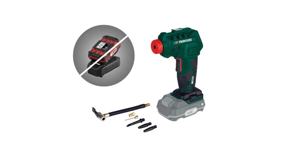 Compresor Portabil Parkside 20V, Fără Fir, Baterie Compatibilă, Umflare ...