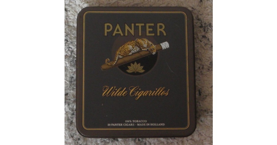 Cutie metalica veche de tigari Panther,Wilde Cigarillos -Holland ...