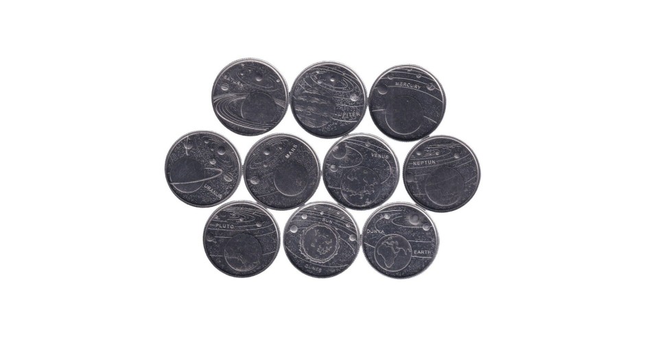 Moneda Turcia 1 Kurus 2022 - KM#New UNC ( set x10 - planete ) | arhiva ...