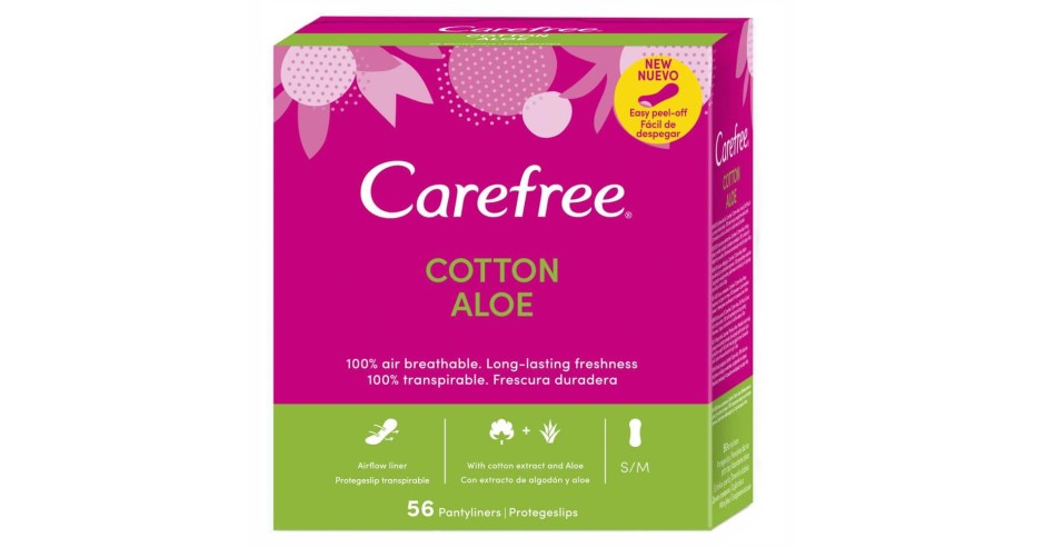 Absorbante Zilnice Carefree Panty Liners Cotton Aloe, 56 Buc/Set ...