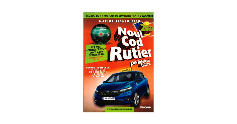 Noul cod rutier 2023 pe intelesul tuturor Carte cu cd care contine 1500 ...