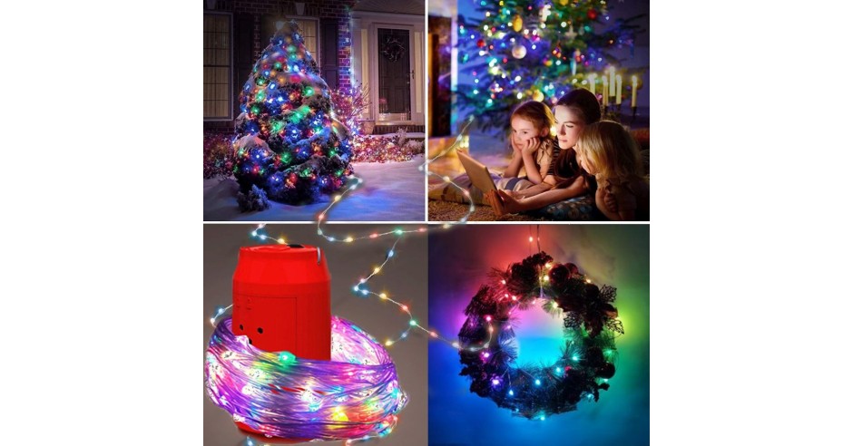 Instalatie salina eco, 100 micro LED-uri RGB, alimentare cu apa si sare ...