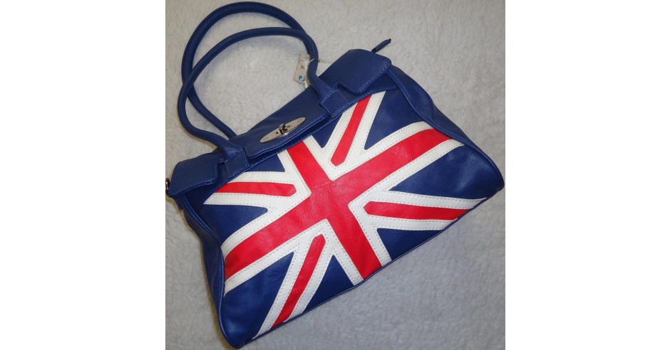 GEANTA POSETA DAMA MANA UMAR SOLD ALBASTRU INDIGO DRAPEL STEAG ANGLIA ...