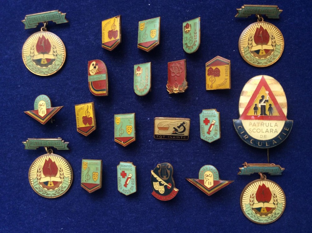 Insigne pionieri - Insigne Romania - Lot insigne pionieri - Insigne ...