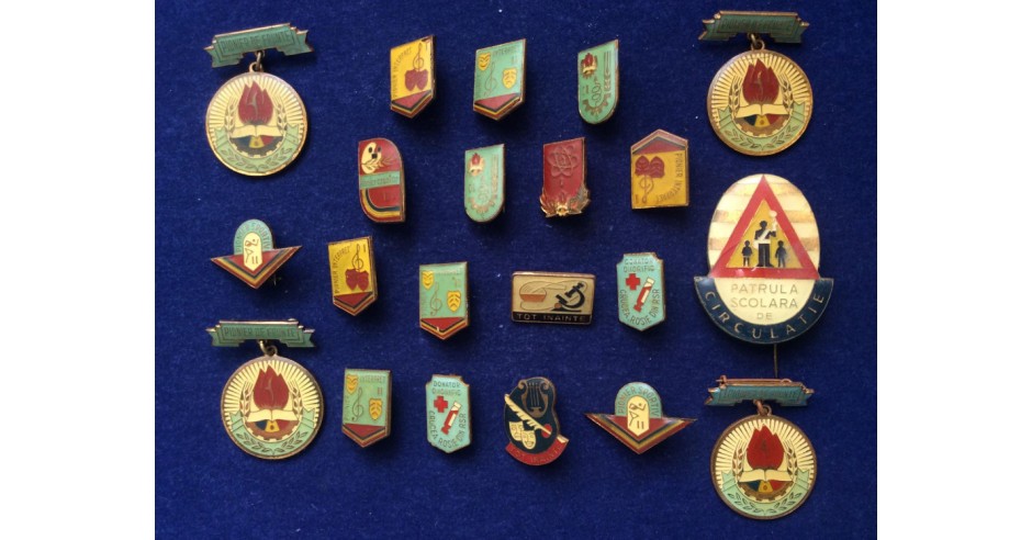 Insigne pionieri - Insigne Romania - Lot insigne pionieri - Insigne ...