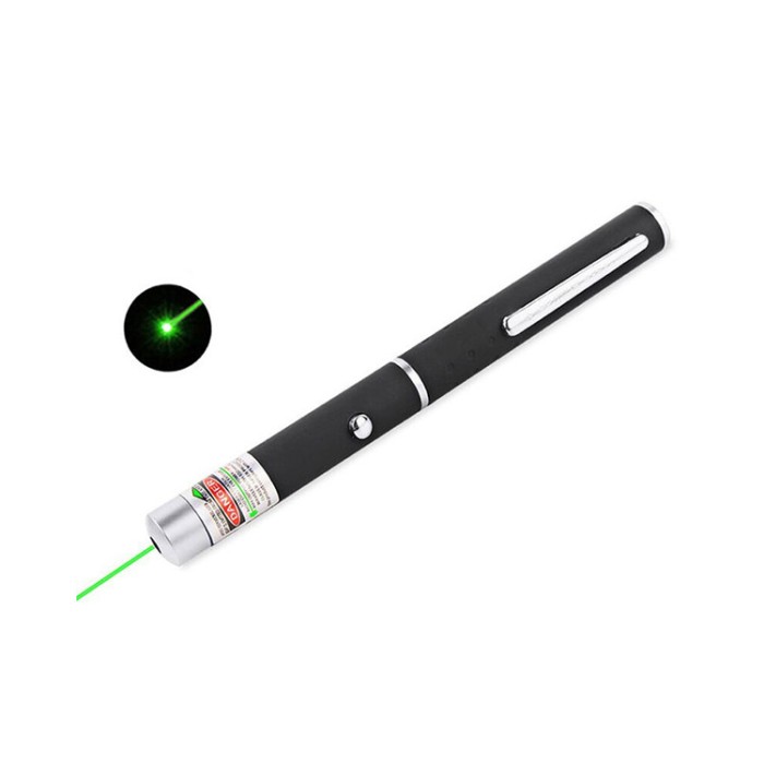 Laser pointer verde, tip stilou, metalic, 3V | Okazii.ro