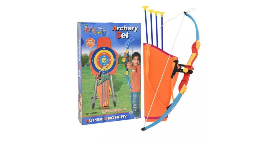 Set tir cu arc si sageti cu tinta pentru copii | arhiva Okazii.ro