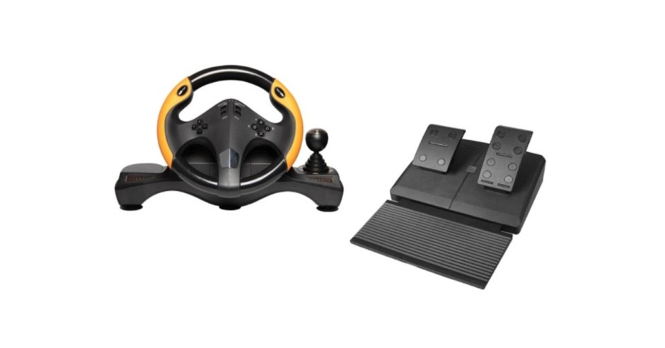 Set volan gaming cu pedale MYRIA MG7400, negru (PS3/PS4/PC/XBOX ONE ...