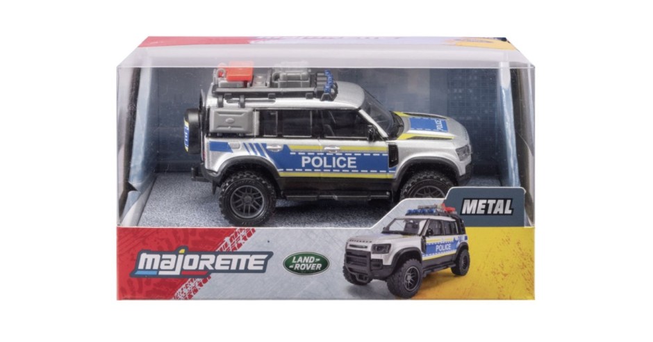 MAJORETTE MASINA METALICA DE POLITIE LAND ROVER DEFENDER SCARA 1 LA 43 ...