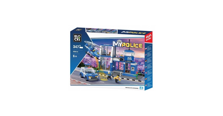 Cuburi construit, set My Police cu 347 piese, statie politie, masina si ...