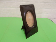 Veche RAMA FOTO de COLECTIE pentru birou , STICLA BOMBATA , anii 1920 ...