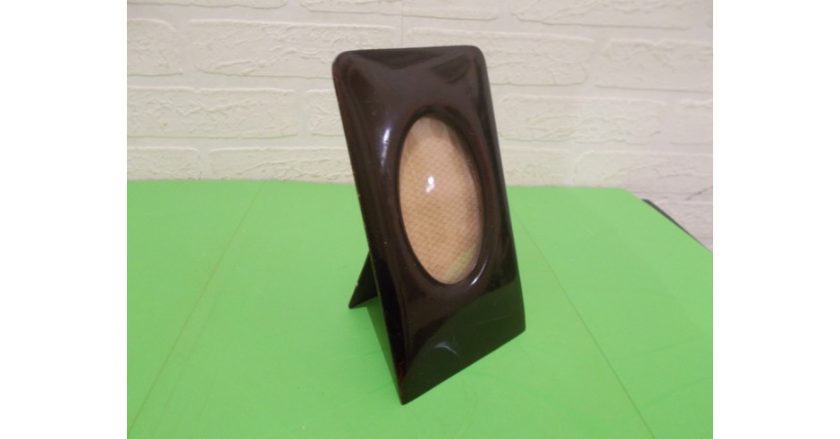 Veche RAMA FOTO de COLECTIE pentru birou , STICLA BOMBATA , anii 1920 ...