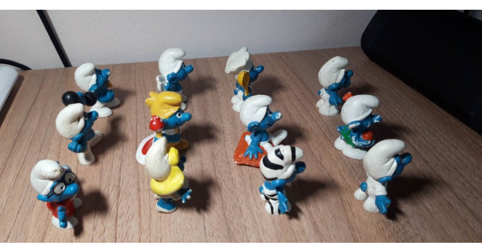 Strumfi, smurfs - 12 figurine strumfi Bully, Schleich, Peyo - set 7 ...