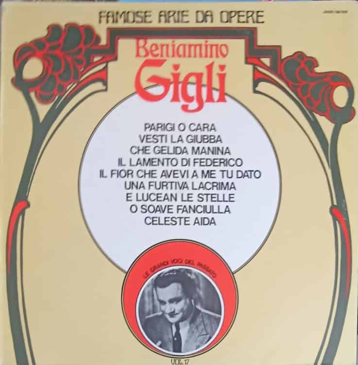 Disc vinil, LP. Famose Arie Da Opere-BENIAMINO GIGLI | arhiva Okazii.ro