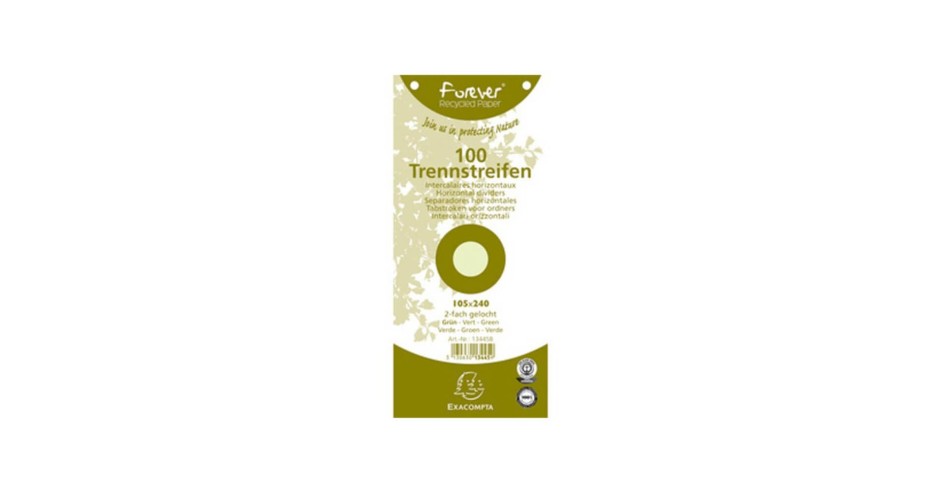 Set 100 Separatoare din Carton Exacompta, 105x204 mm, Verde ...