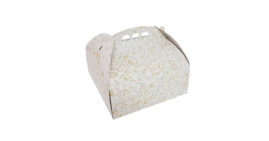 Cutii pentru Tort Model Floral CT1/2, 20x20 cm, 25 Buc/Bax, Carton ...