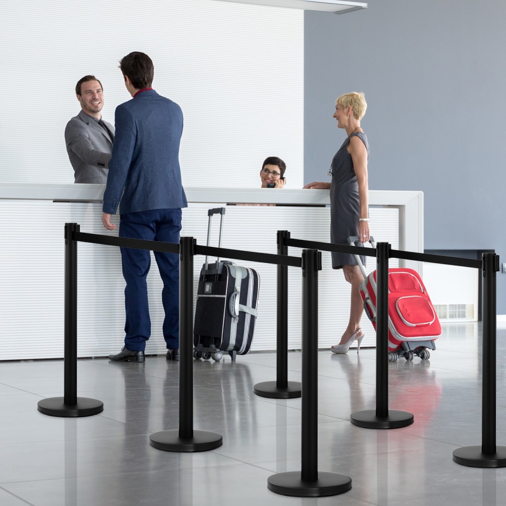 HOMCOM coloane separeu, otel inox, ?32x90cm, negru | arhiva Okazii.ro