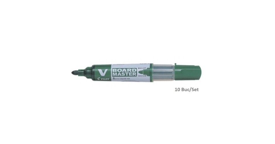 Set 10 Markere PILOT Vboard Verzi pentru Tabla Magnetica, Marker ...