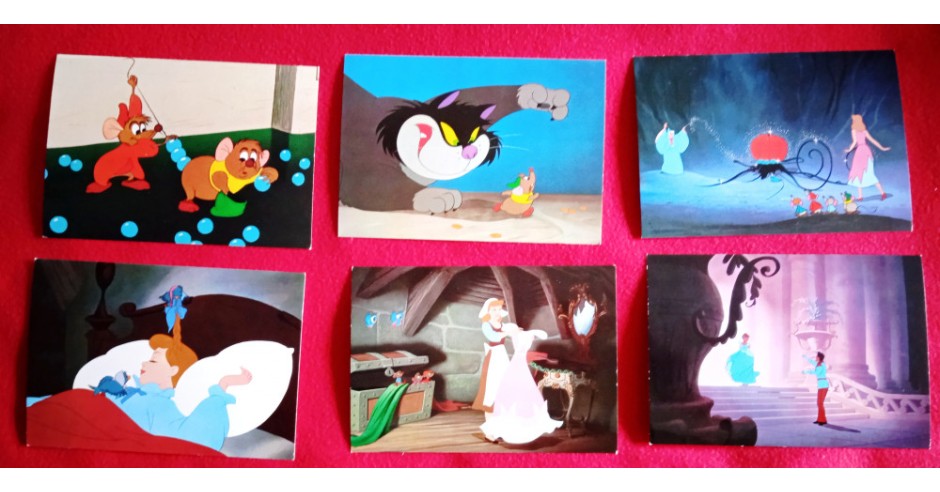 LOT 6 CARTI POSTALE desene animate WALT DISNEY, Biondetti originale ...