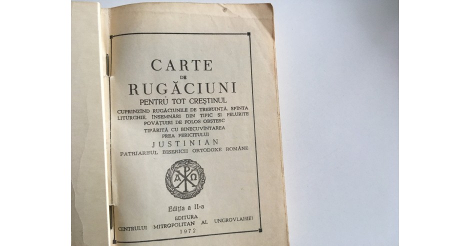 CARTE DE RUGACIUNI 1972 editia a ii-a CU BINECUVANTAREA PATRIARHULUI ...