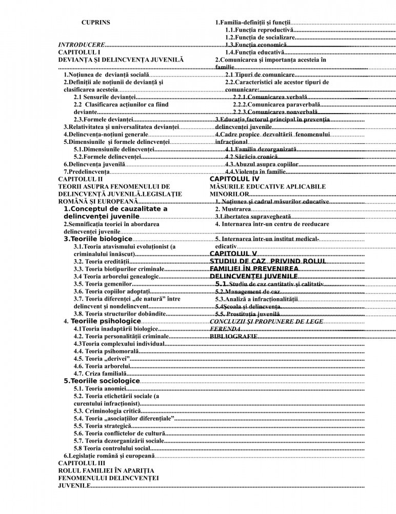 Lucrare disertatie Rolul familiei in prevenirea delincventei juvenile ... Lucrare disertatie Rolul familiei in prevenirea delincventei juvenile ...
