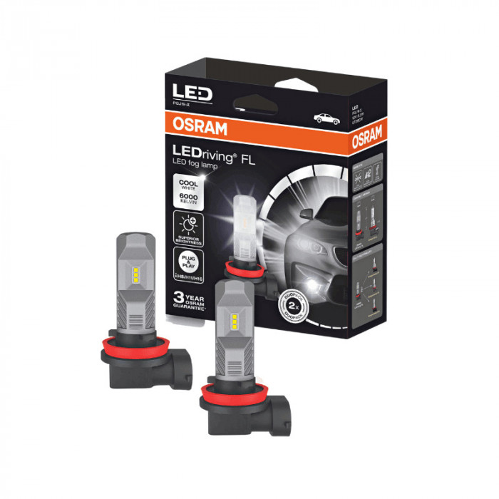 Set 2 becuri LED marca Osram H8, H11, H16 LEDriving FL New Generation ...