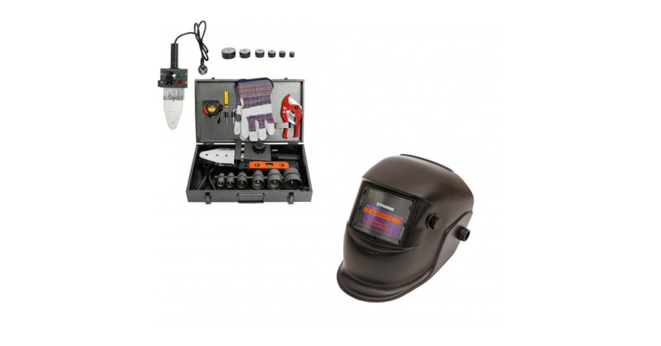 Pachet promotional Ural - Trusa lipit tevi PPR 2200W + Masca sudura ...
