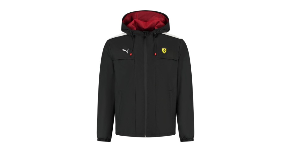 Ferrari geacă de bărbați cu glugă Rain black F1 Team 2025 - S, Puma ...